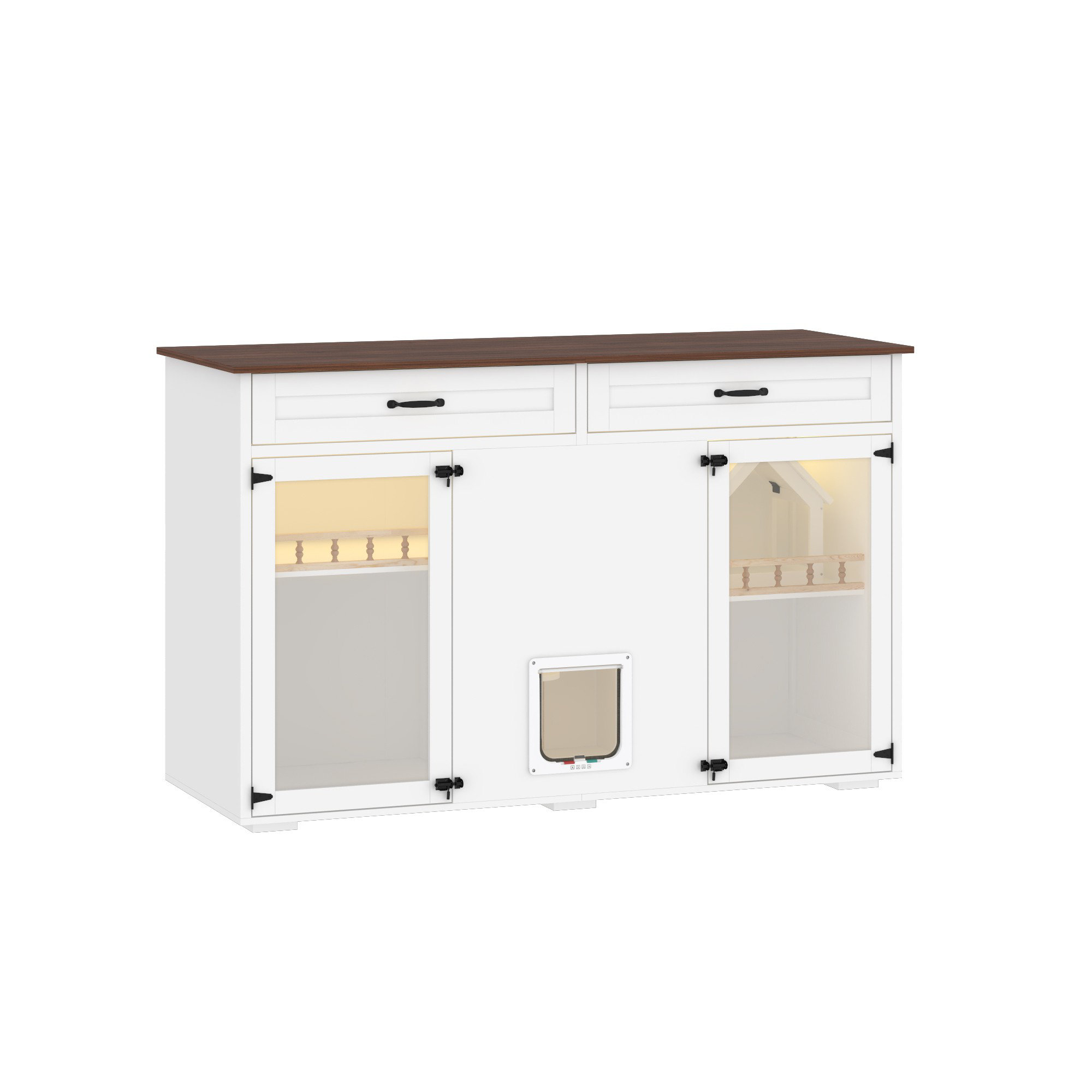 Metaoutdoors 2-In-1 Litter Box Enclosure With Cat Bed And Scratching ...