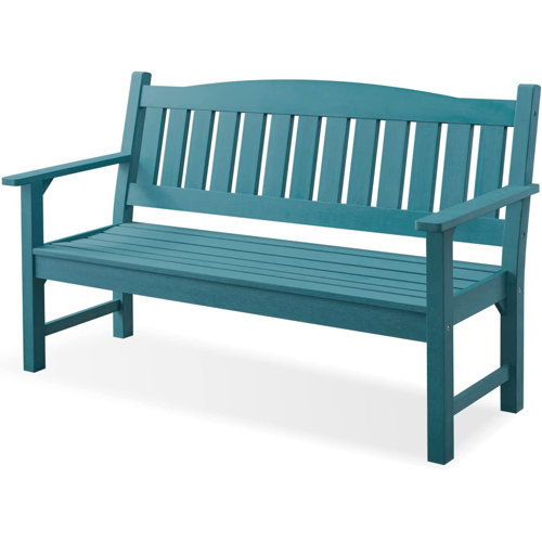 Blue Outdoor Benches You'll Love | Wayfair