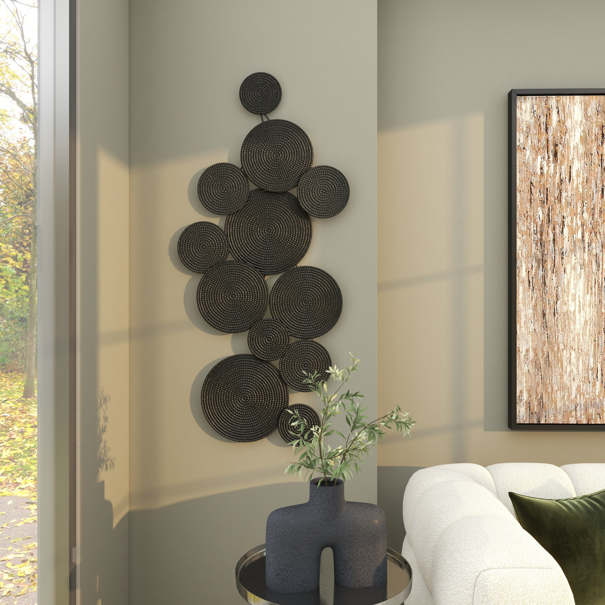 CosmoLiving by Cosmopolitan Metal Layered Disk Plate Home Wall Decor ...
