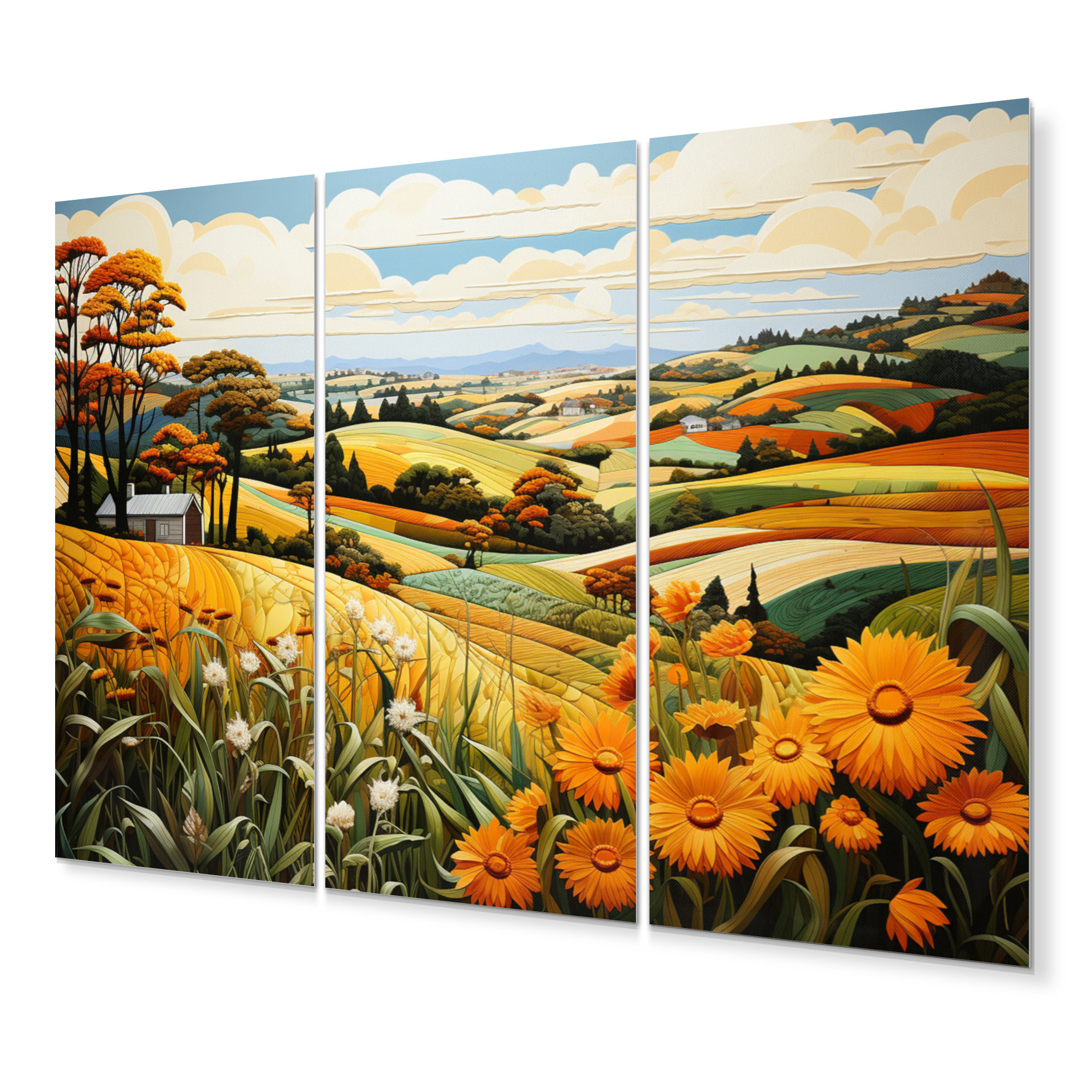August Grove® Farm Harvest Symphony Pastoral III - Farm Metal Art Print ...