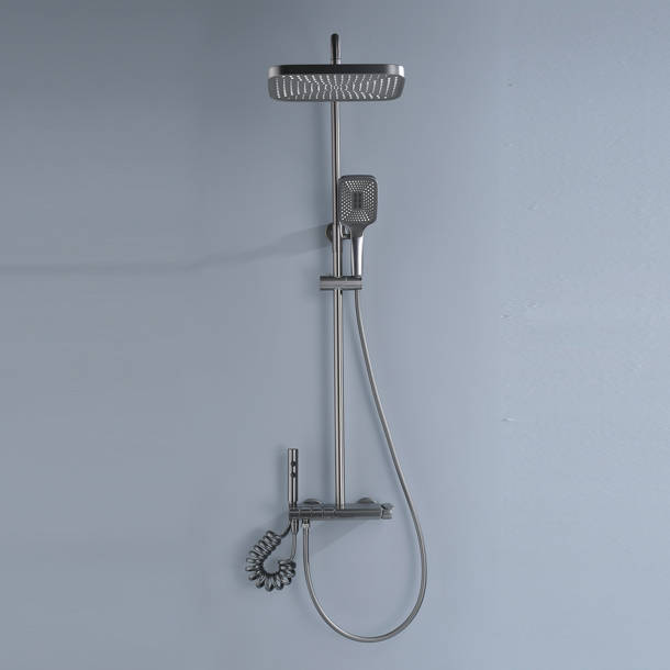 Lefton Rotatable Single Hole Bathroom Faucet with Temperature Display ...