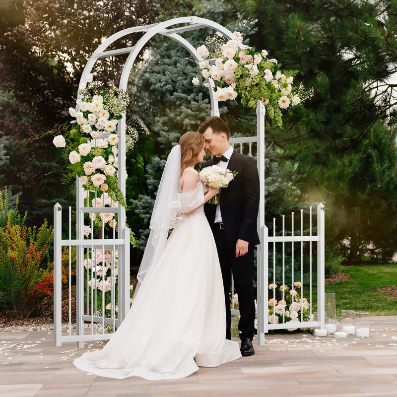 Winado 86 In. Pvc Garden Arbor With Gate & Reviews | Wayfair