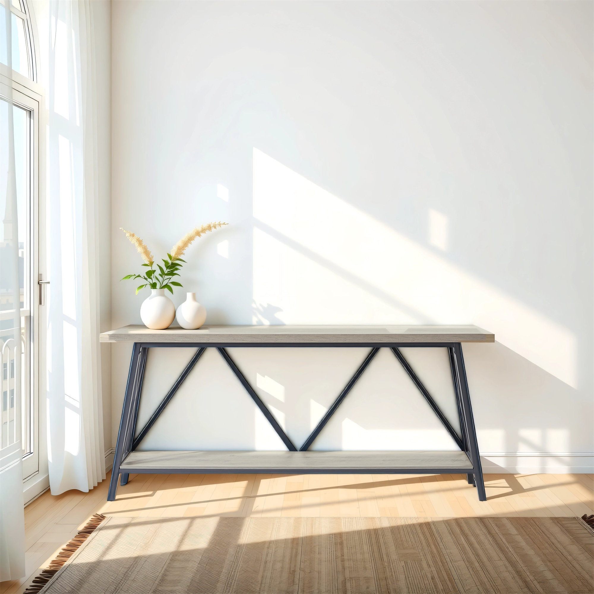 Gracie Oaks Extra Long Sofa Table, Sofa Back Console, Entryway Table ...