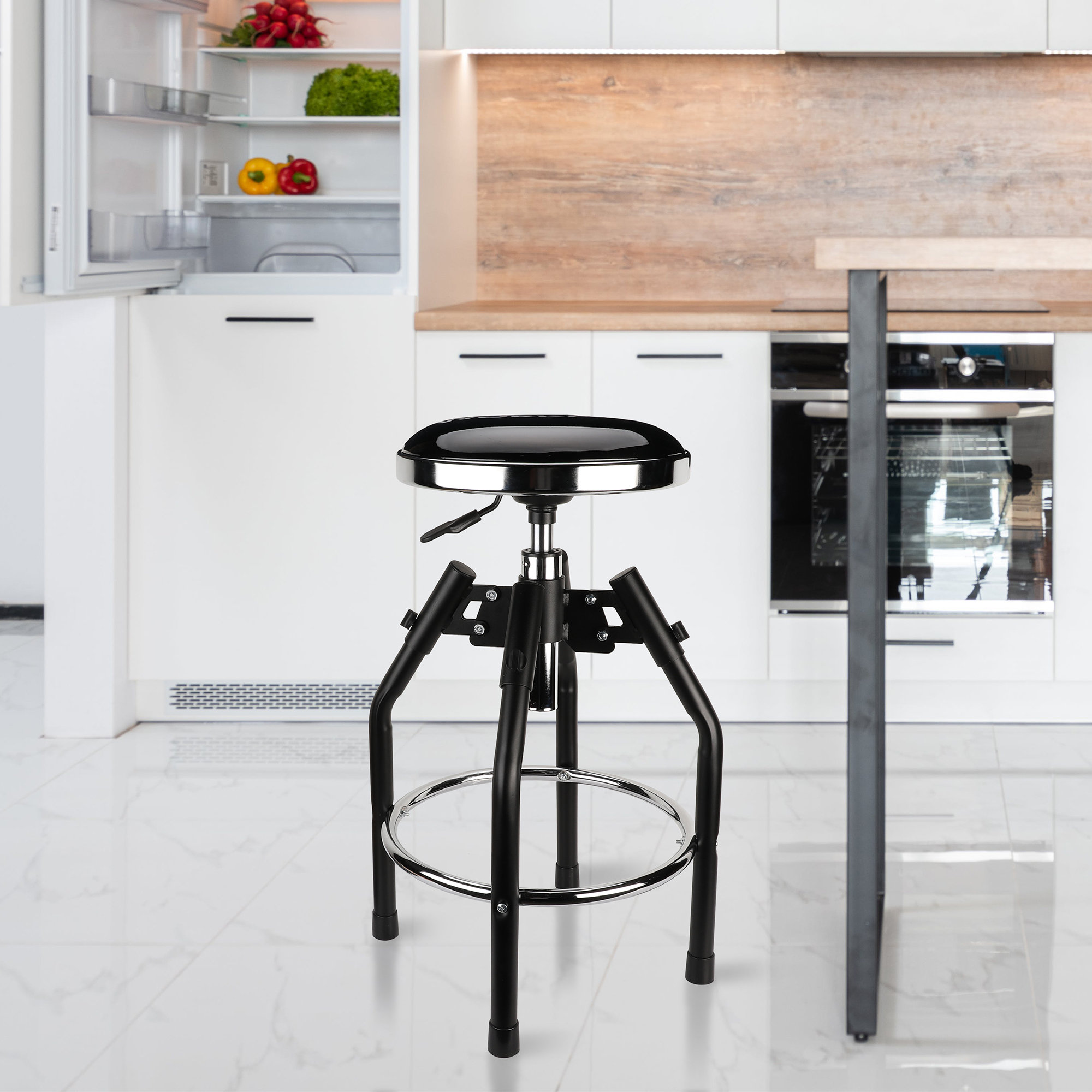 WORKPRO Tabouret de garage réglable, 29 po à 33,86 po, capacité de 330 ...