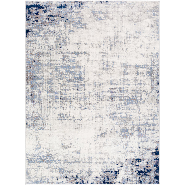 Trent Austin Design® Magallanes Abstract Blue/Light Gray/White Area Rug ...