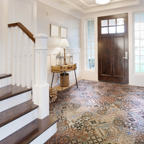 Merola Tile Cazorla Deco 12" x 12" Porcelain Patterned Singular Floor ...