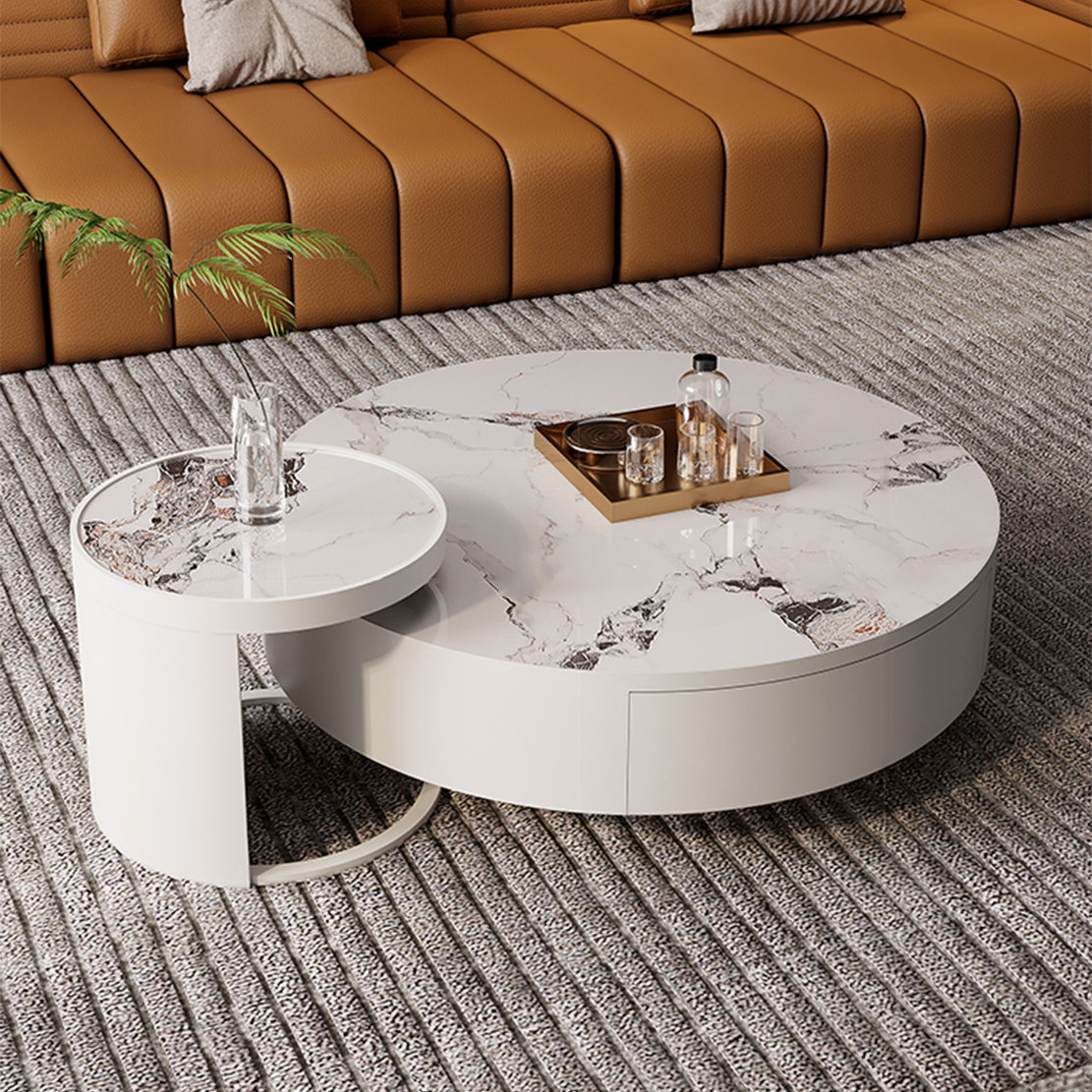 Trentastic Trails Light luxury round rock table | Wayfair