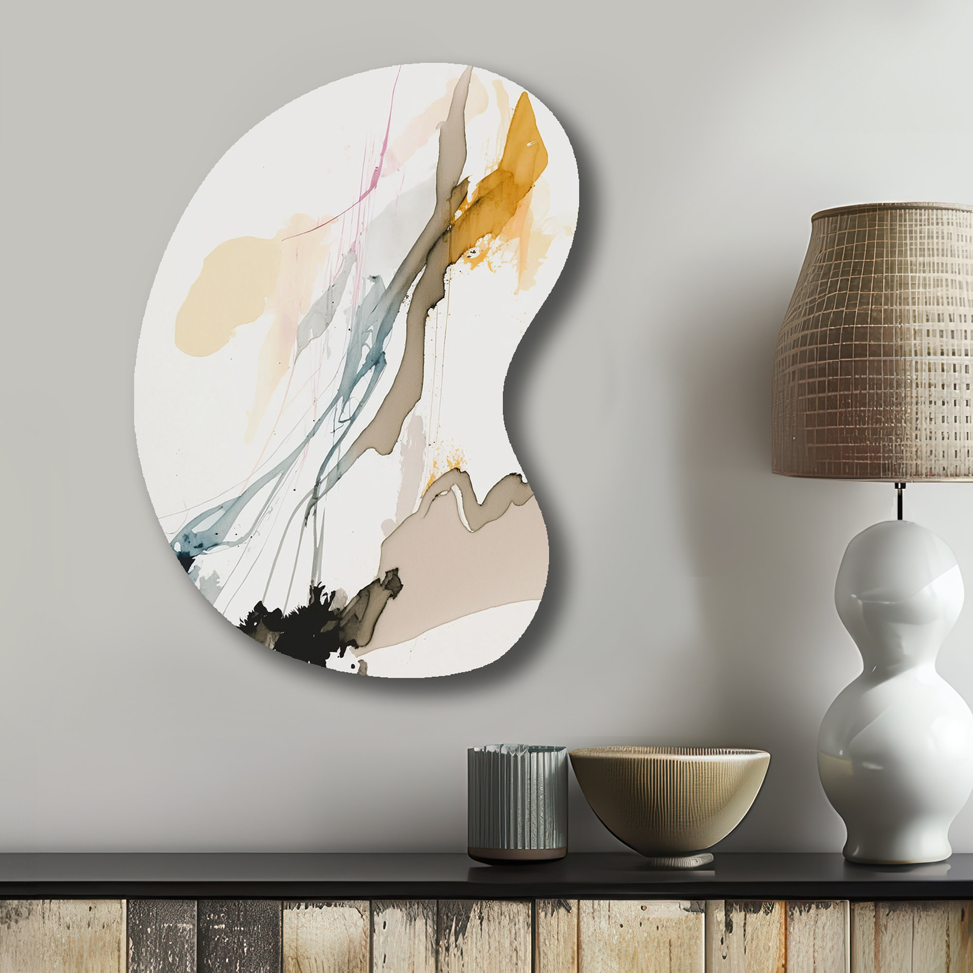 Ivy Bronx Baugher - Abstract Liquid Ink Boom Shape - Assymterical Metal ...