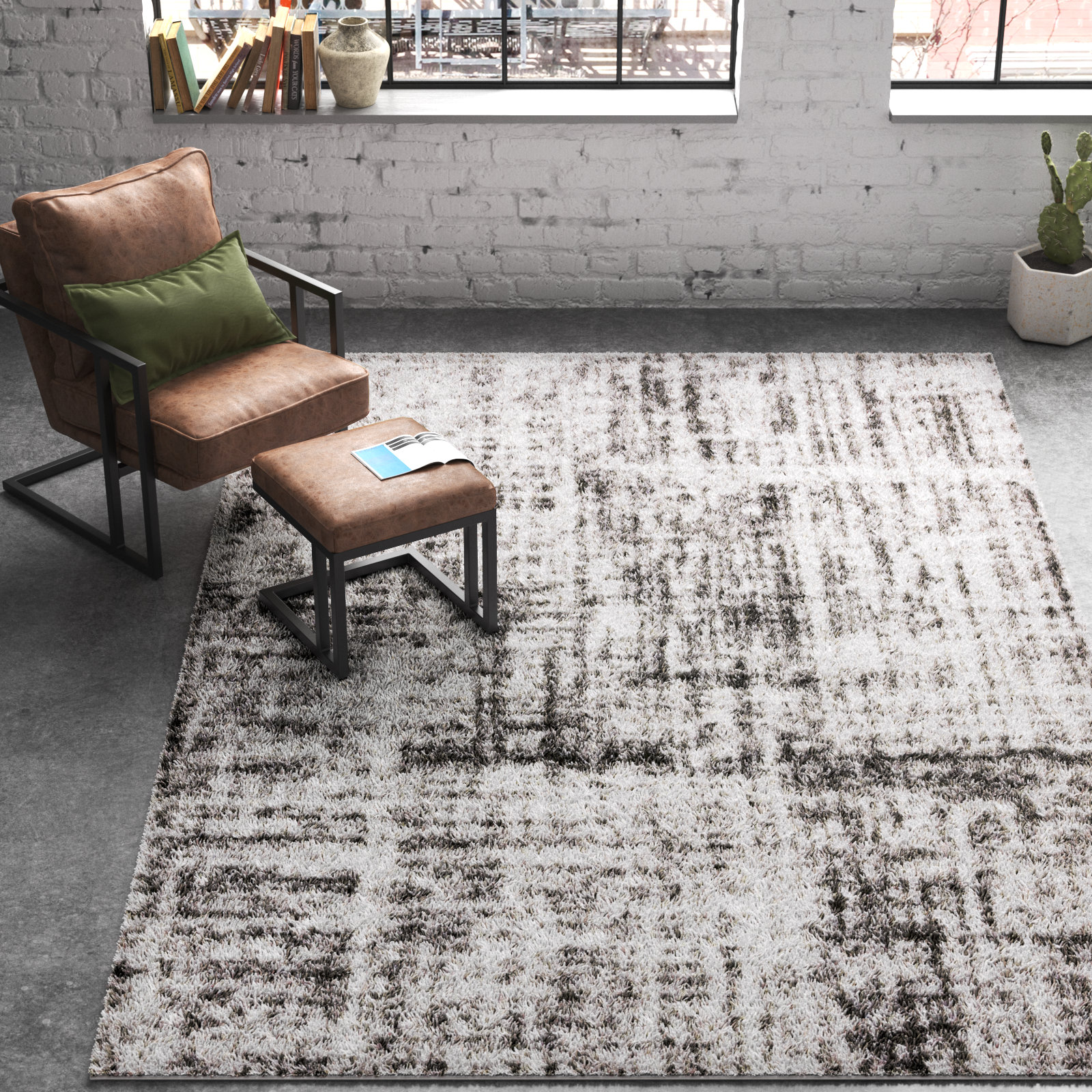 Steelside™ Kara Flatweave Abstract Rug & Reviews | Wayfair