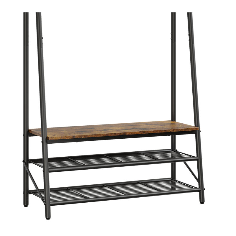17 Stories Coat Rack Shoe Bench, 4-in-1 Hall Trees Entryway Bench With ...