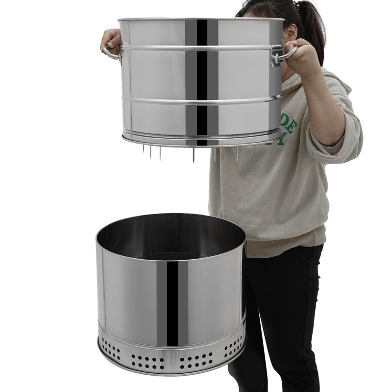 Lomana Stainless Steel Charcoal Grill Hanger Large Portable Charcoal ...