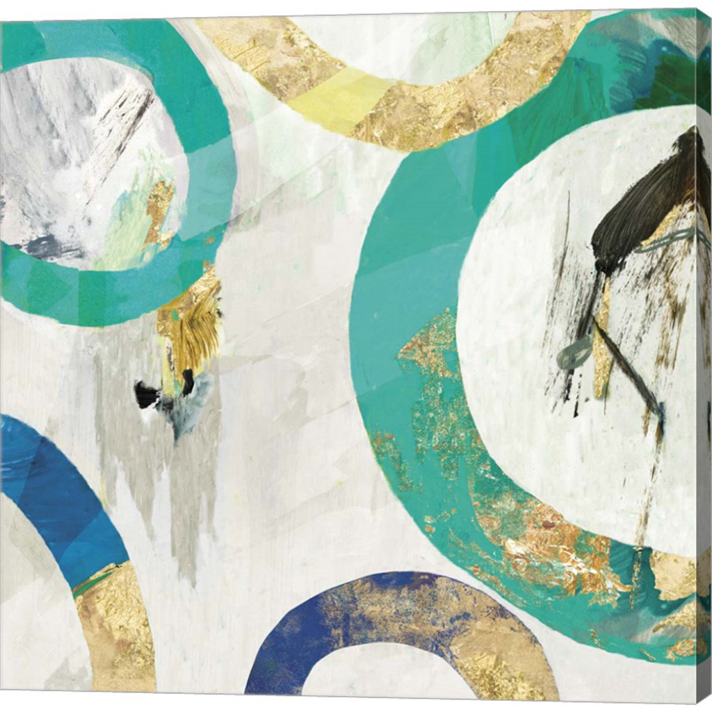 Orren Ellis Green Rings II by Tom Reeves - Wrapped Canvas Painting ...