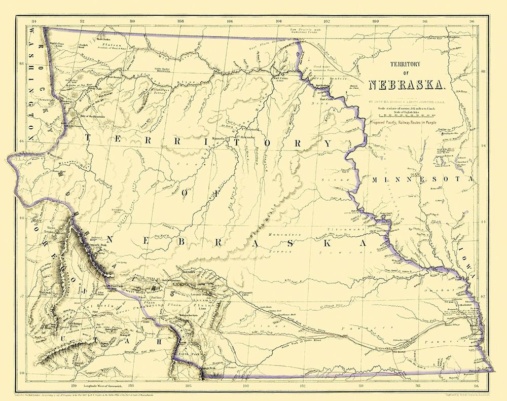 Trinx Nebraska Territory - Rogers 1857 Poster Print By Rogers Rogers ...