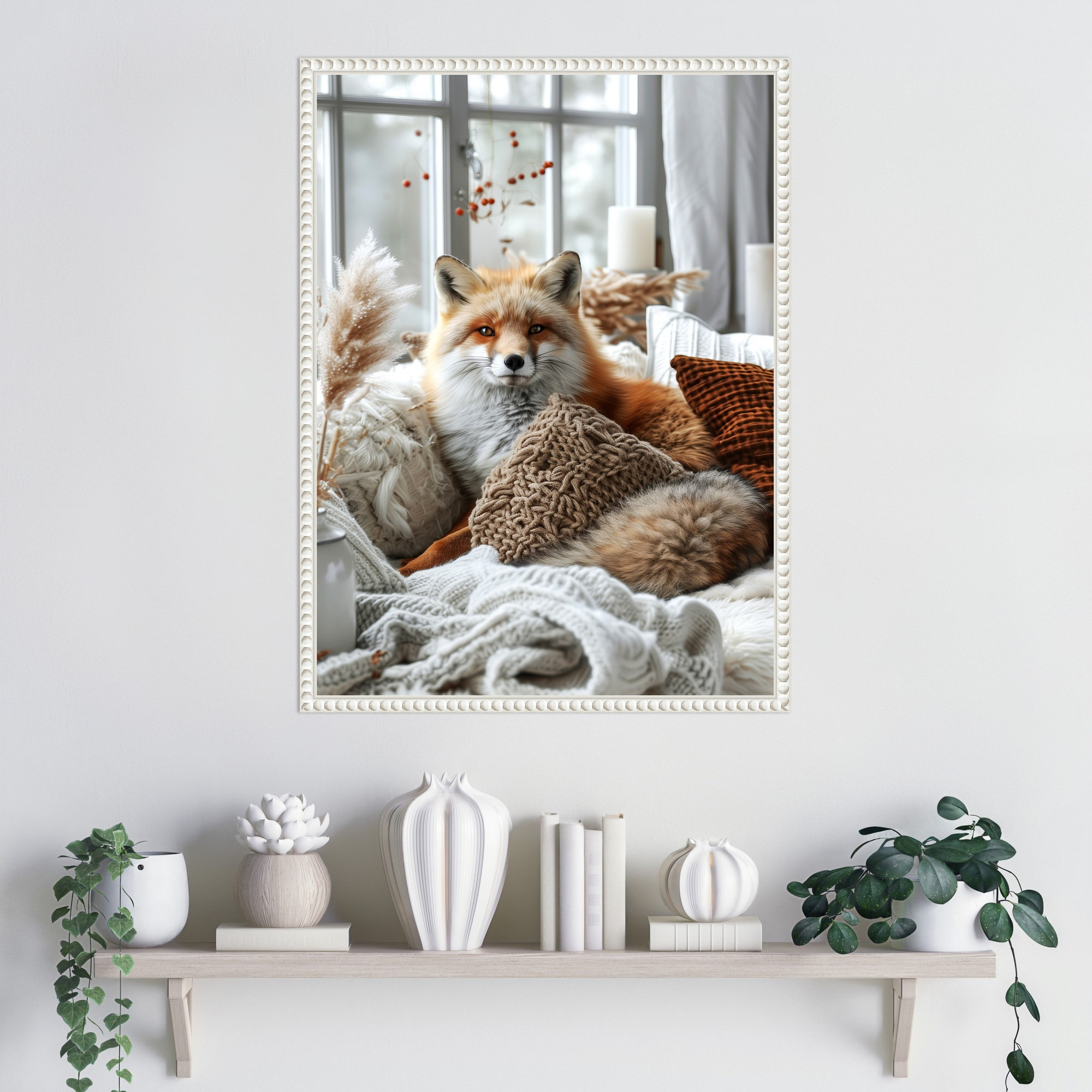 Lark Manor™ Cozy Fox by Ilora Framed Canvas Wall Art Print | Wayfair