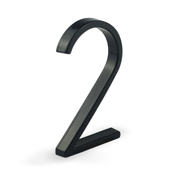 HASWARE 5Inch Black 5'' H Metal House Number | Wayfair