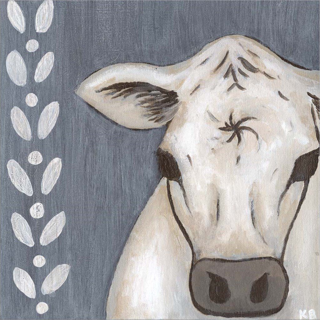 Rosalind Wheeler Paint Splotch Cow by Kathleen Bryan - Unframed ...