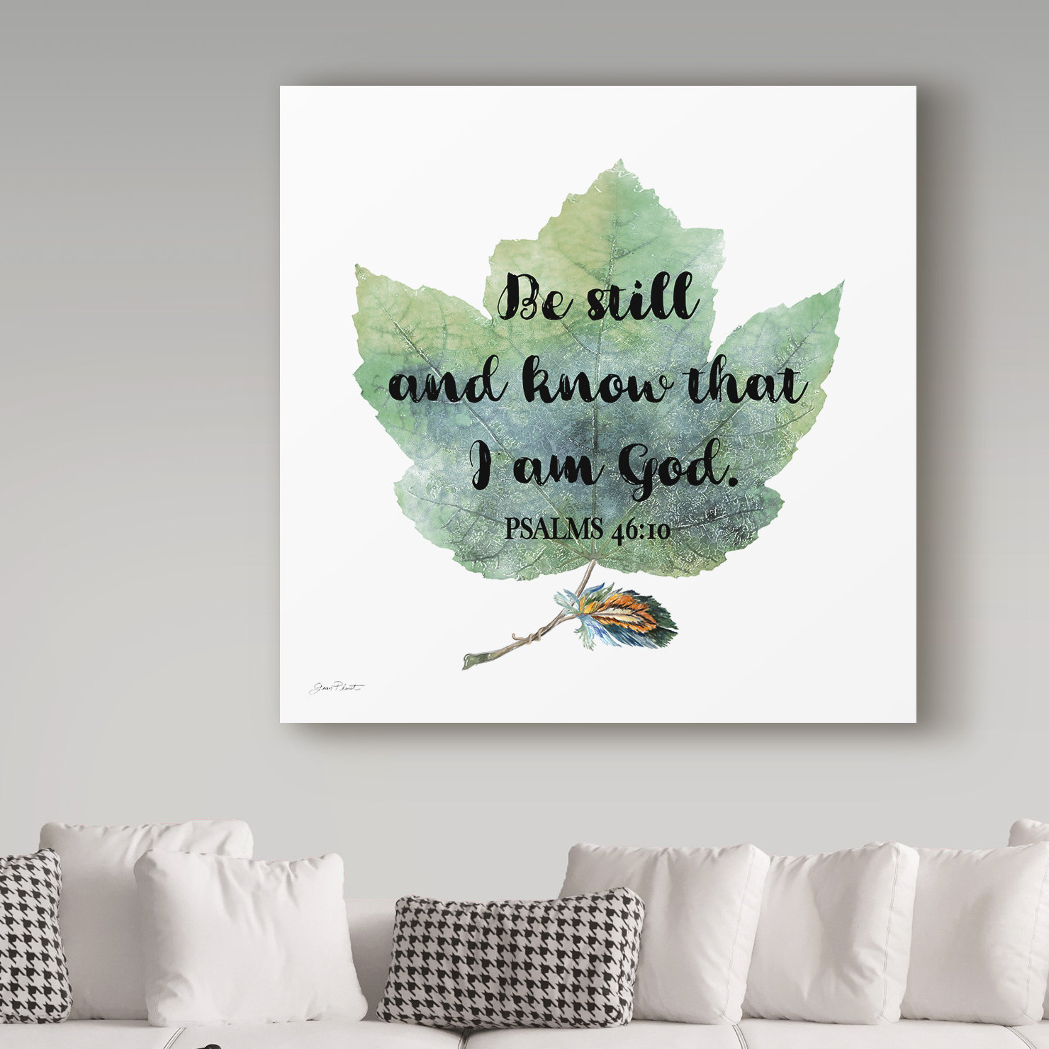 August Grove® Deagen 'Scripture Leaf 2' Textual Art on Wrapped Canvas ...