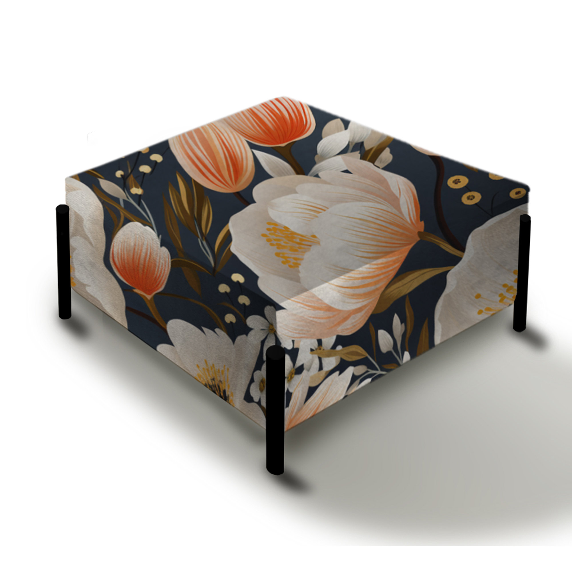 Design Art Beige Coastal Elegance Floral Pattern I - Floral Large ...