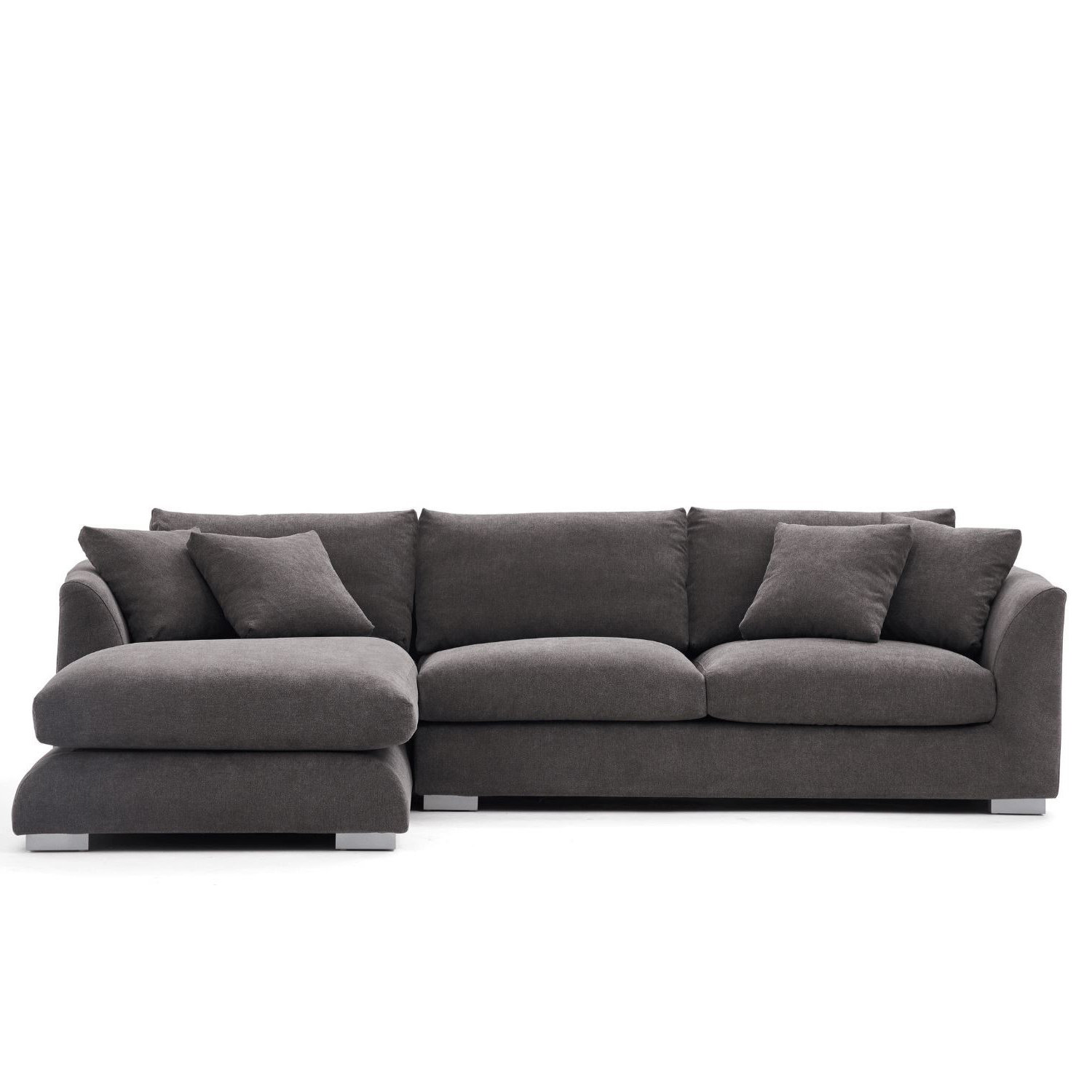 Latitude Run® Jessus Contemporary 110-Inch Feathers Sectional Sofa with ...