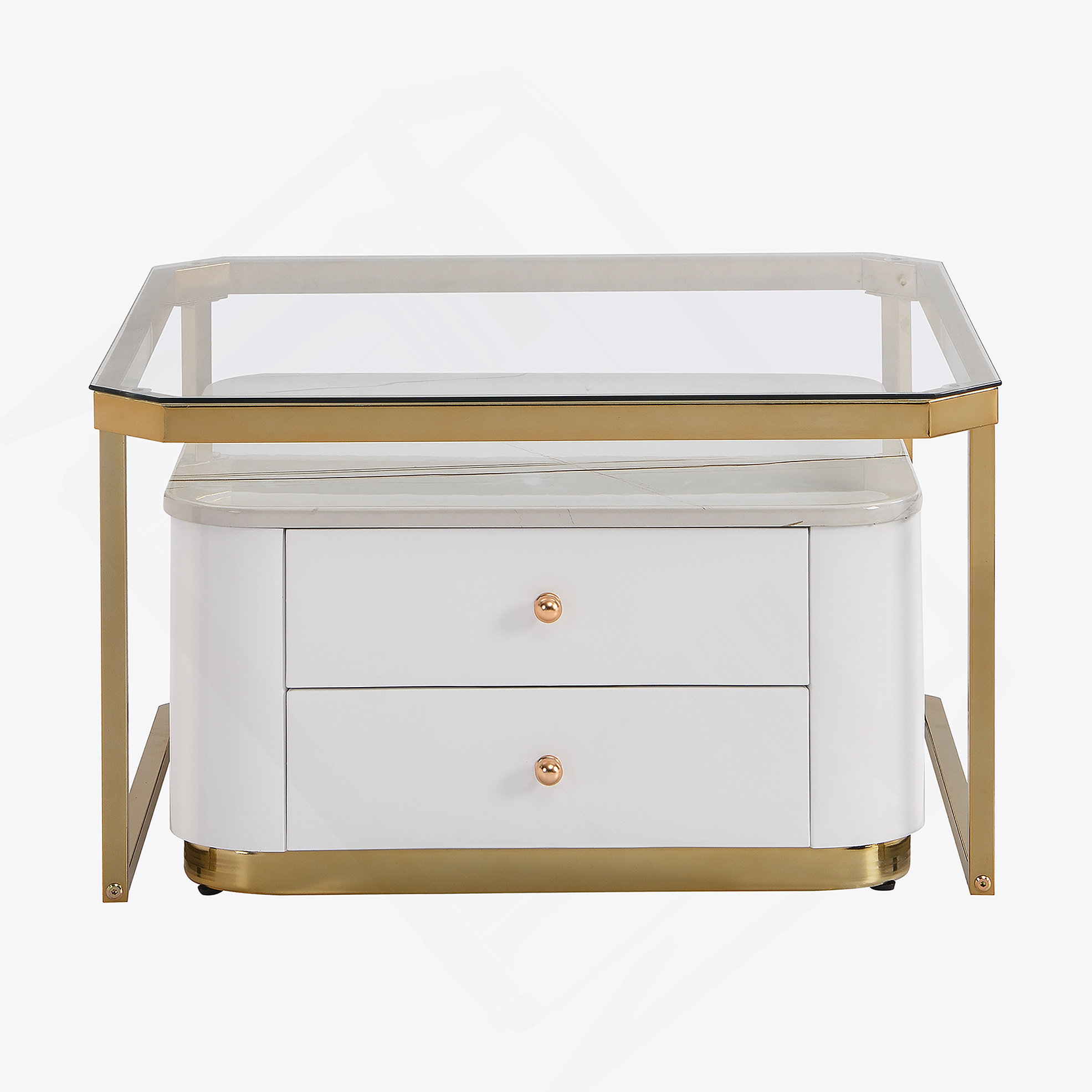 Mercer41 Square Coffee Table with Manufactured Wood Table Topand Drawer ...