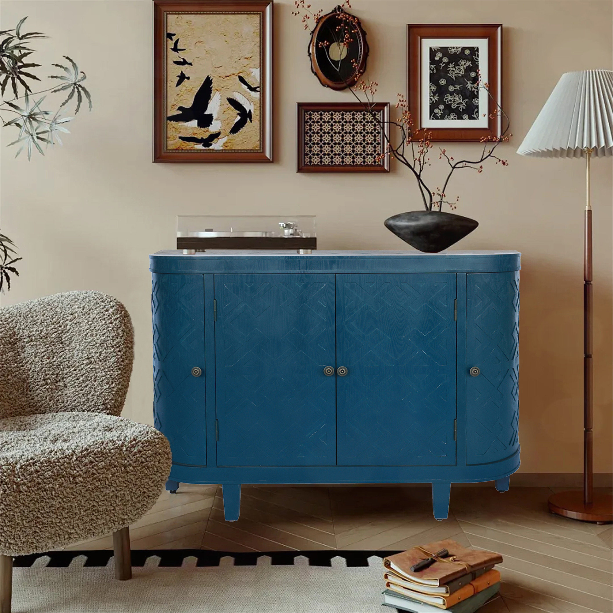 Lark Manor™ Versatile Oval Storage Cabinet for Various Rooms with ...