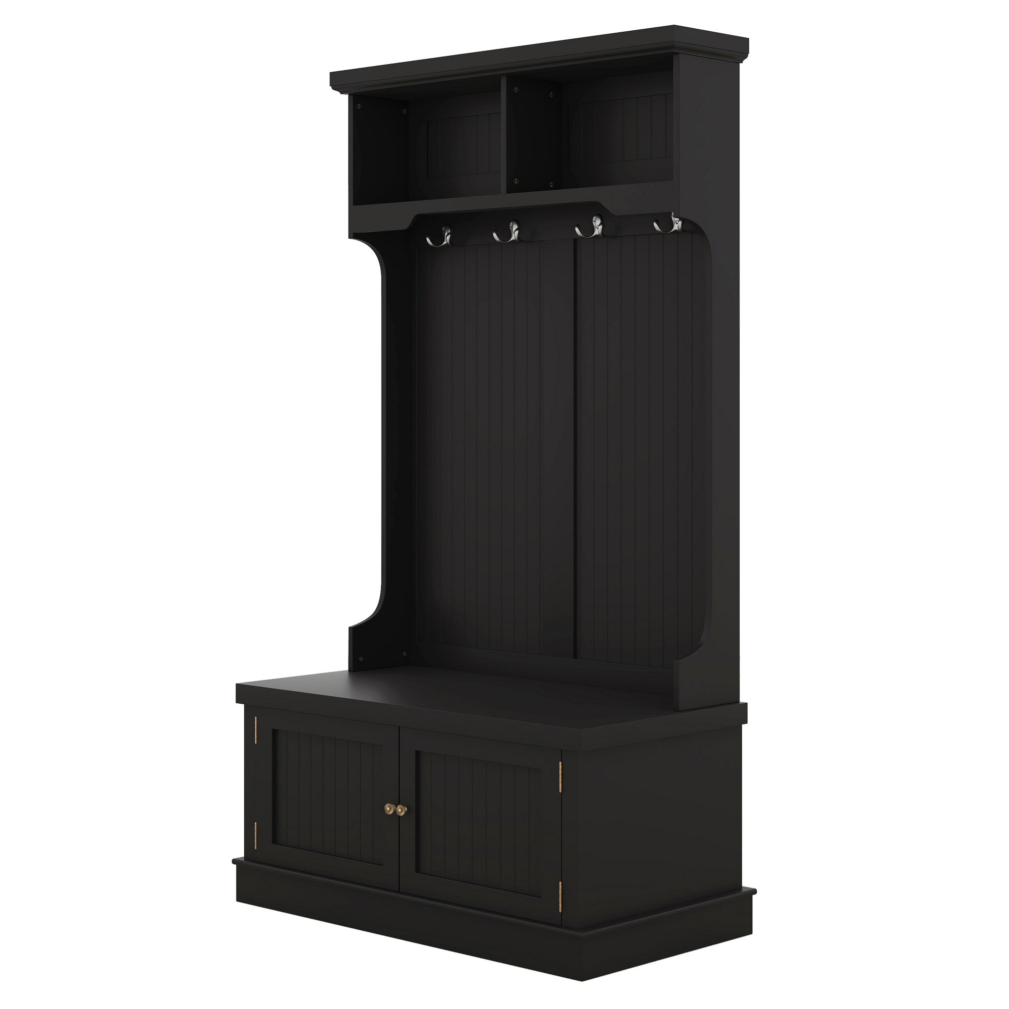 Latitude Run® Hall Tree With Storage Shoe Bench For Entryway And