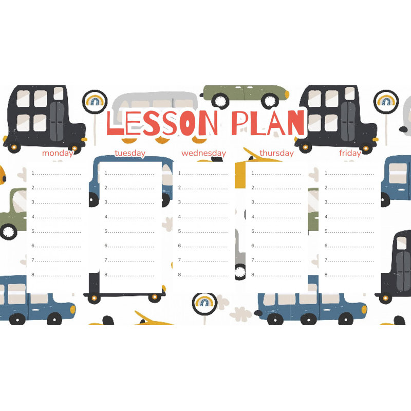 Wallvy Magnetic Lesson Plan Colorful Cars | Wayfair.co.uk