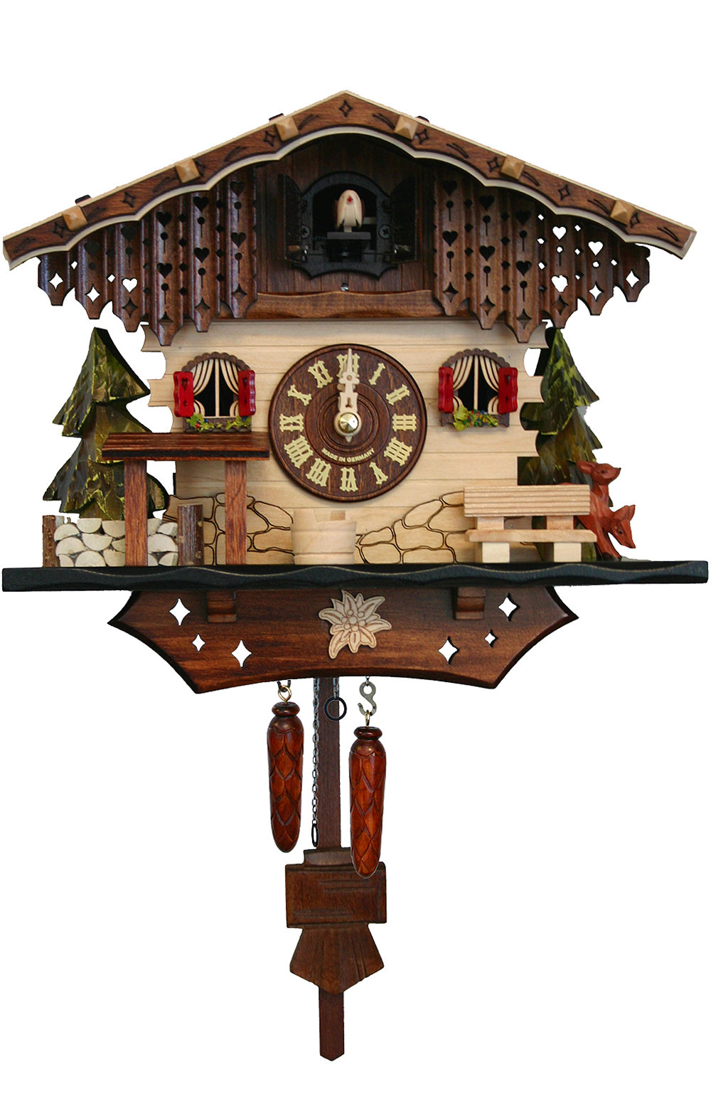 Loon Peak® Battery-Operated Waterwheel Cuckoo Wall Clock | Wayfair
