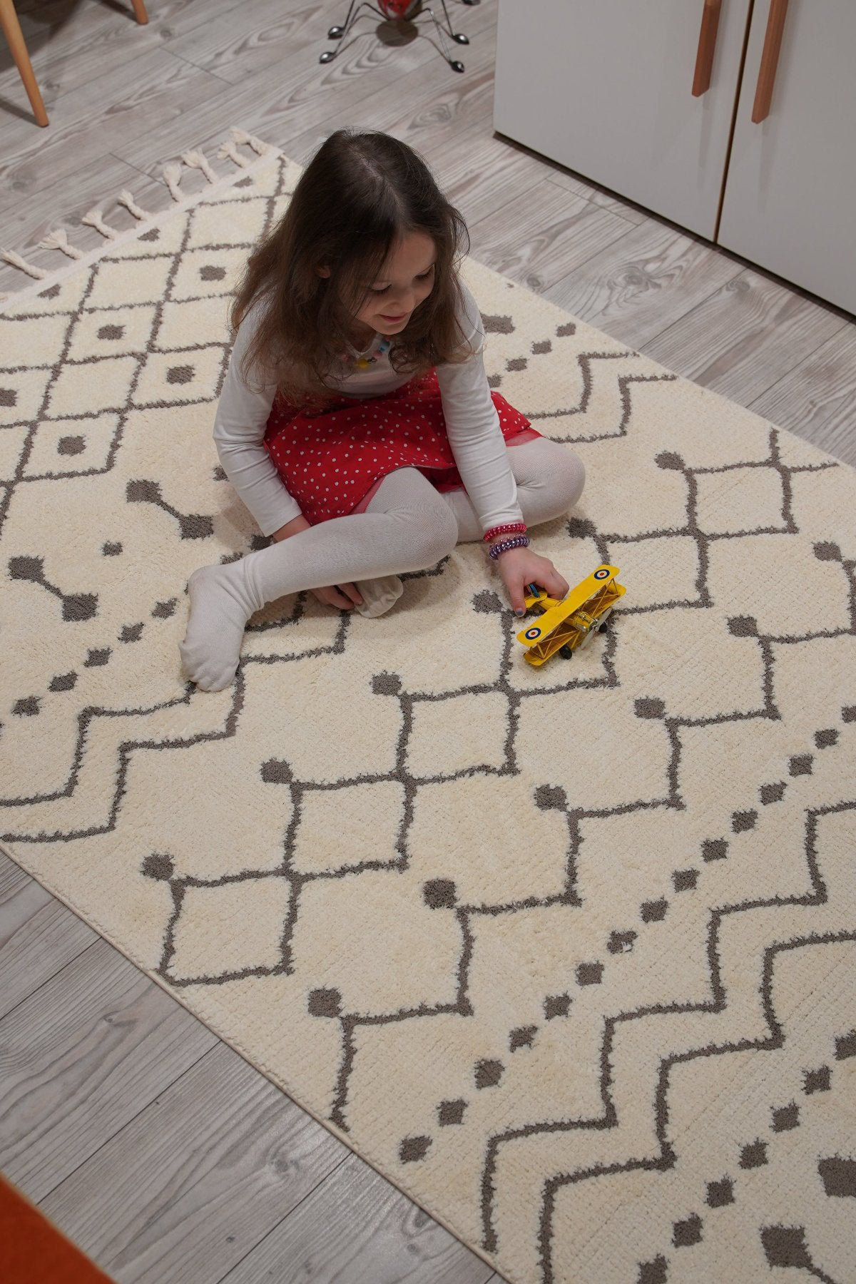 Foundry Select Milan Cream Gray Soft Textured Scandinavian Rug | Wayfair