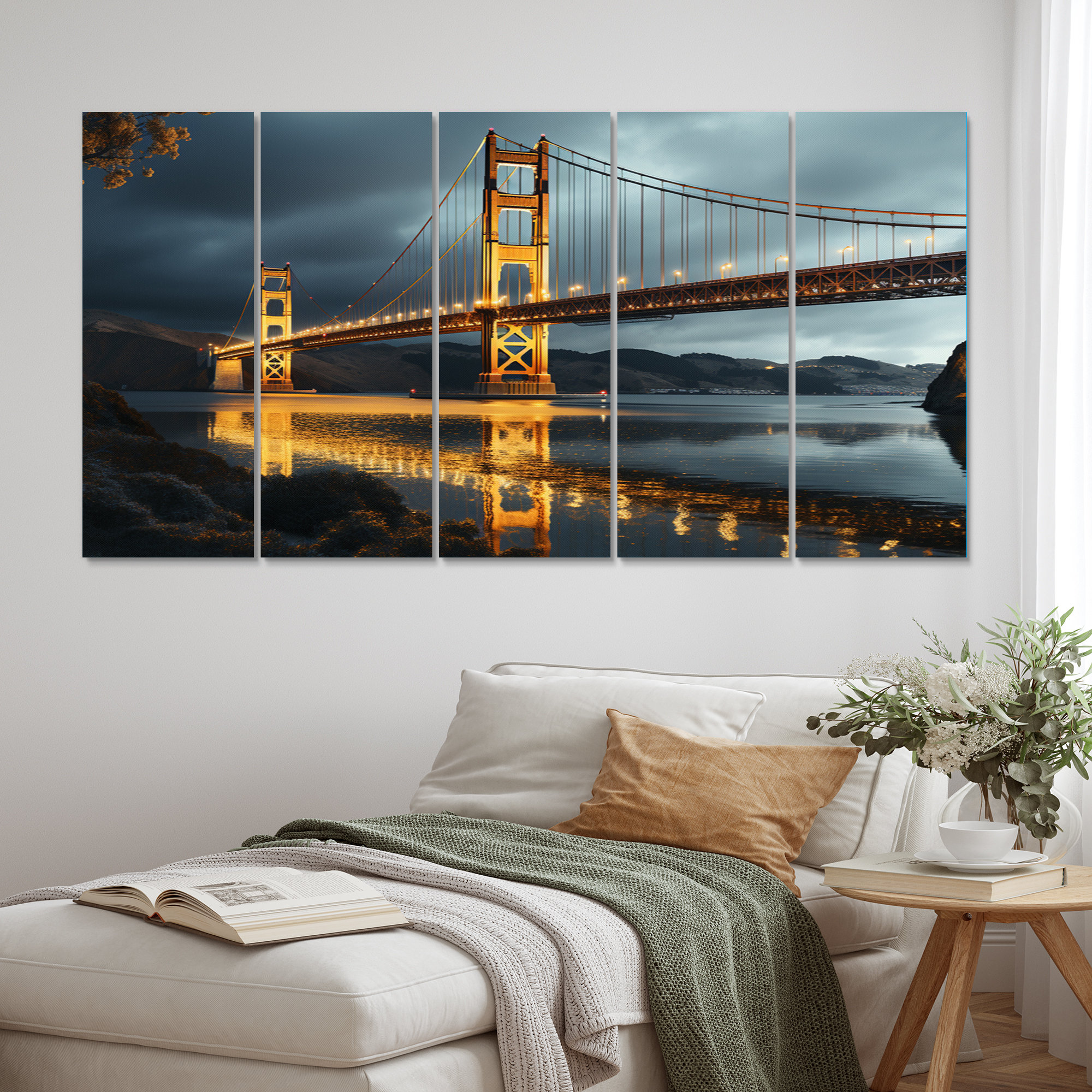 Latitude Run® Yellow Bridge Golden Gate Monochrome I - Architecture ...