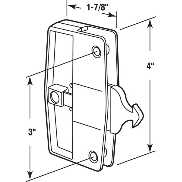 Prime-Line Screen Door Latch and Pull with Security Lock, for New ...