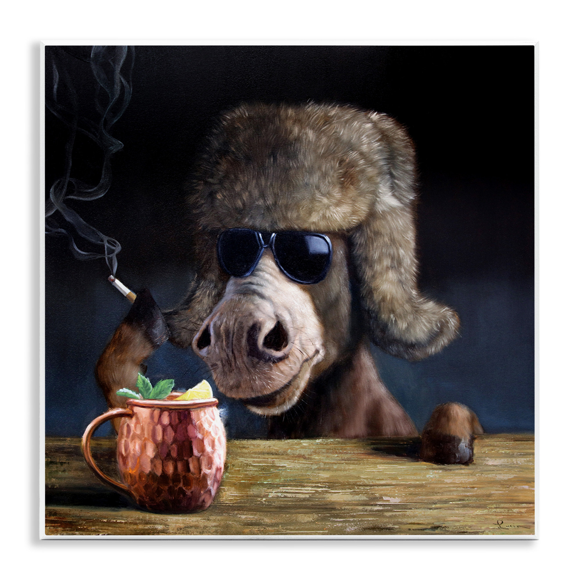 Trinx Moscow Mule Funny Animal Drink Pun by Lucia Heffernan - Graphic ...