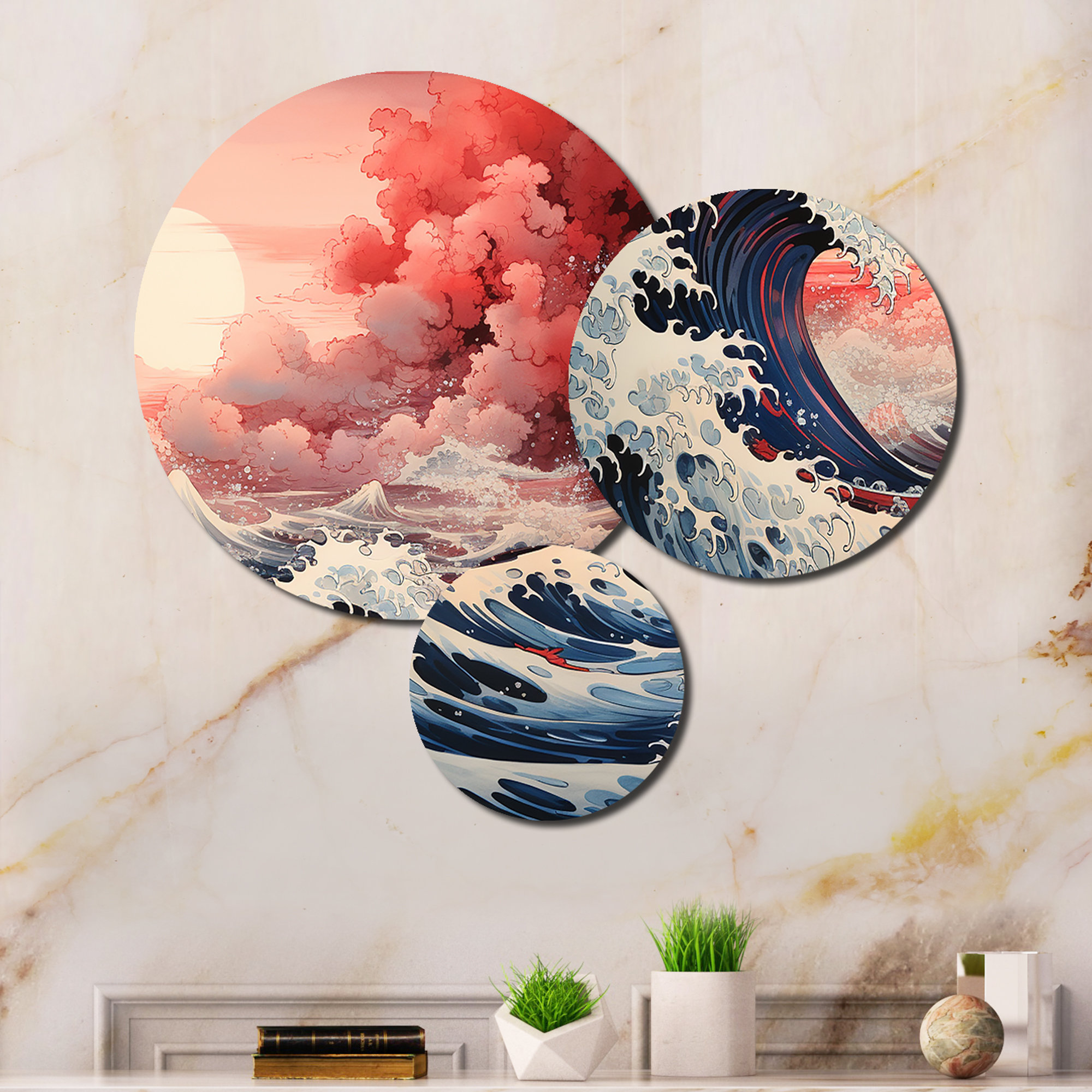 East Urban Home Masterpiece The Great Wave Of Kanagawa II - Nautical ...