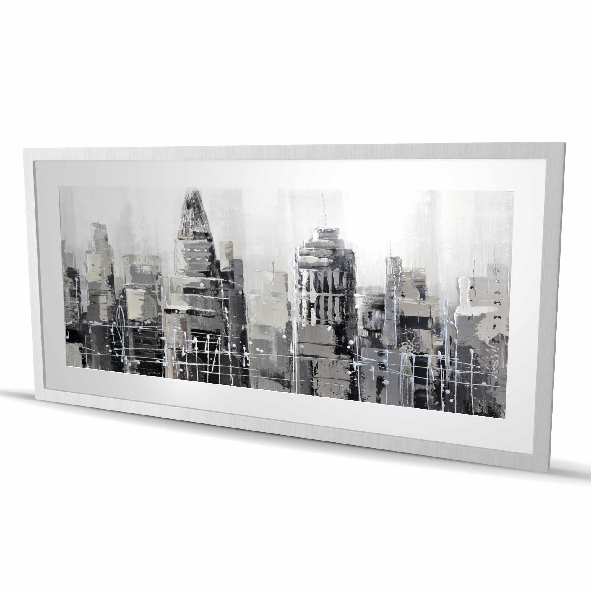 Lark Manor™ Gray City - Black Modern Framed Matted Print for Home Decor ...