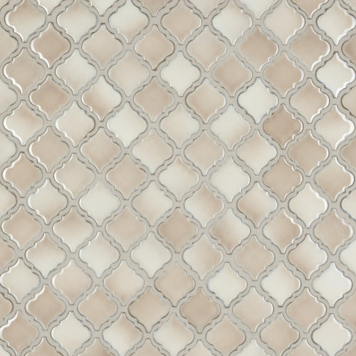 Merola Tile Hudson Tangier 2" x 2" Porcelain Arabesque Mosaic Wall ...