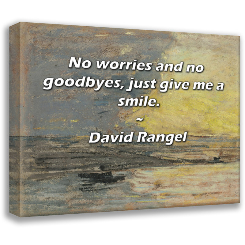 Dovecove Gallery Wrapped Canvas By David Rangel: "No worries and no ...