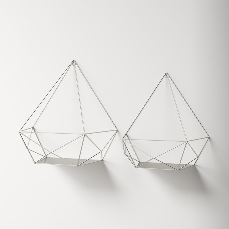 AllModern Gibson 2 Piece Diamond Metal Floating Shelf & Reviews | Wayfair