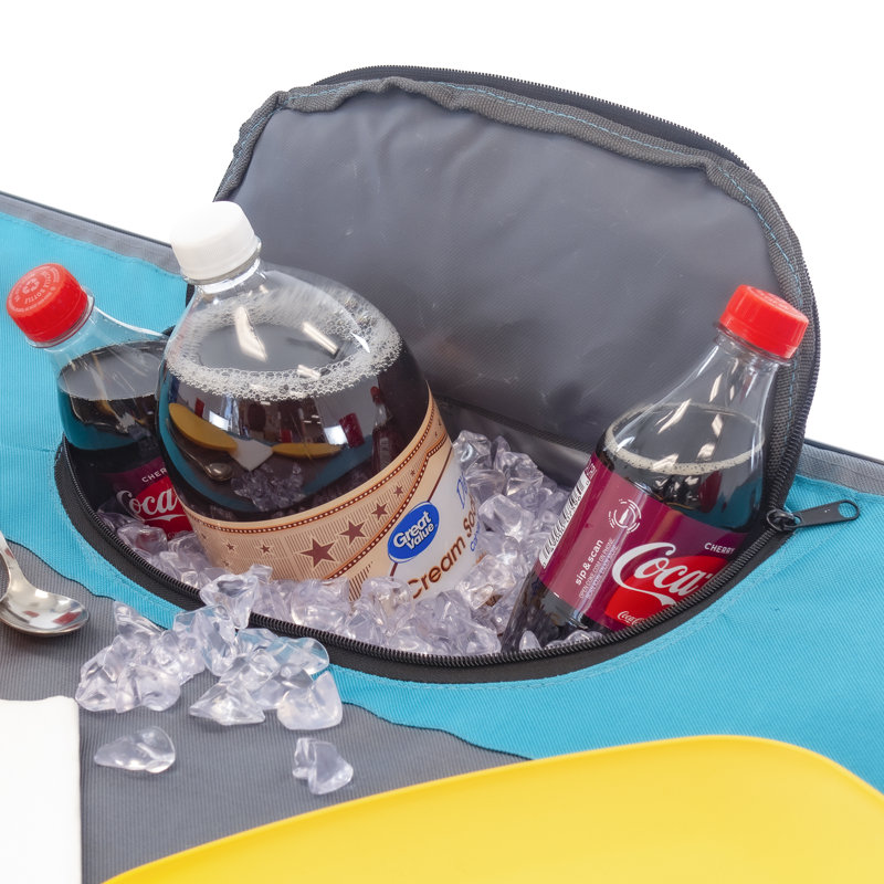 CREATIVE OUTDOOR DISTRIBUTOR Ice Box Cooler Folding Table: Teal | Wayfair