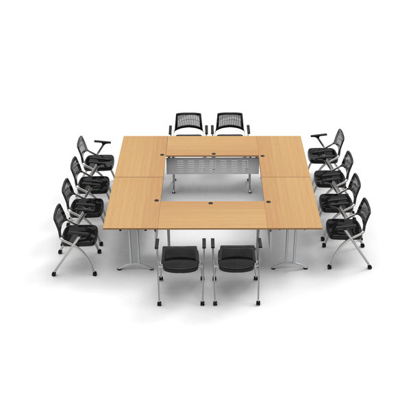 TeamWORK Tables 12 Person Training Meeting Seminar Tables with Modesty ...
