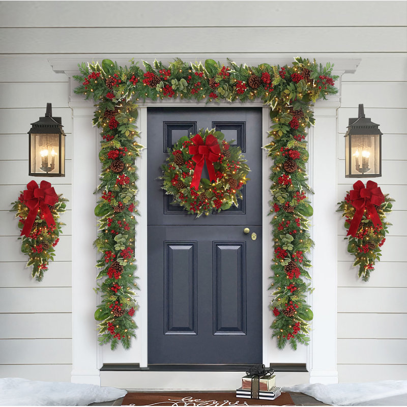 The Holiday Aisle® 28" Battery-Operated Pre-Lit Decorated Artificial ...