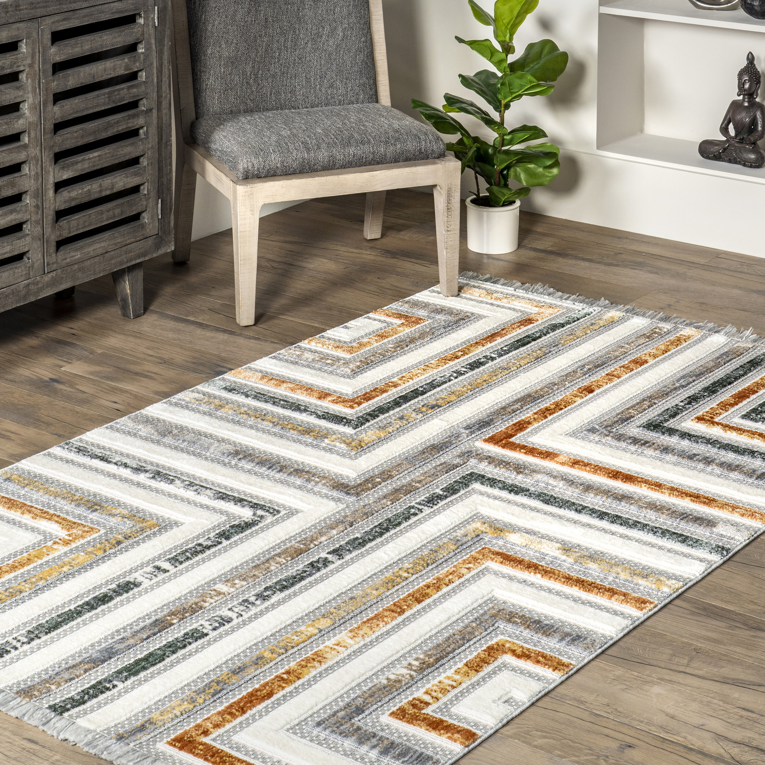 George Oliver ACOS14A_Light Grey Area Rug - Wayfair Canada