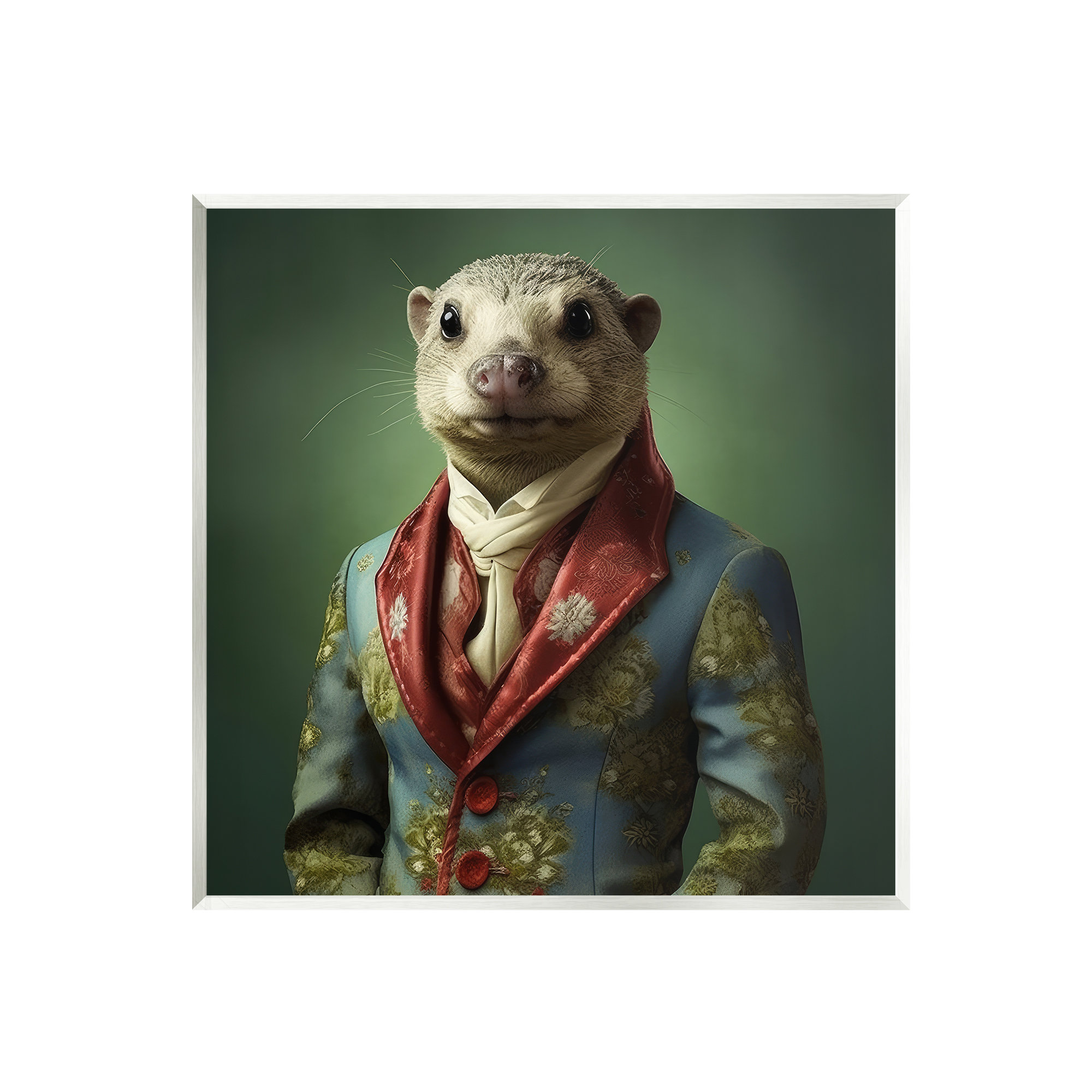 Stupell Industries Ba-926-Wood Classy Animal Fashion Portrait On MDF by ...