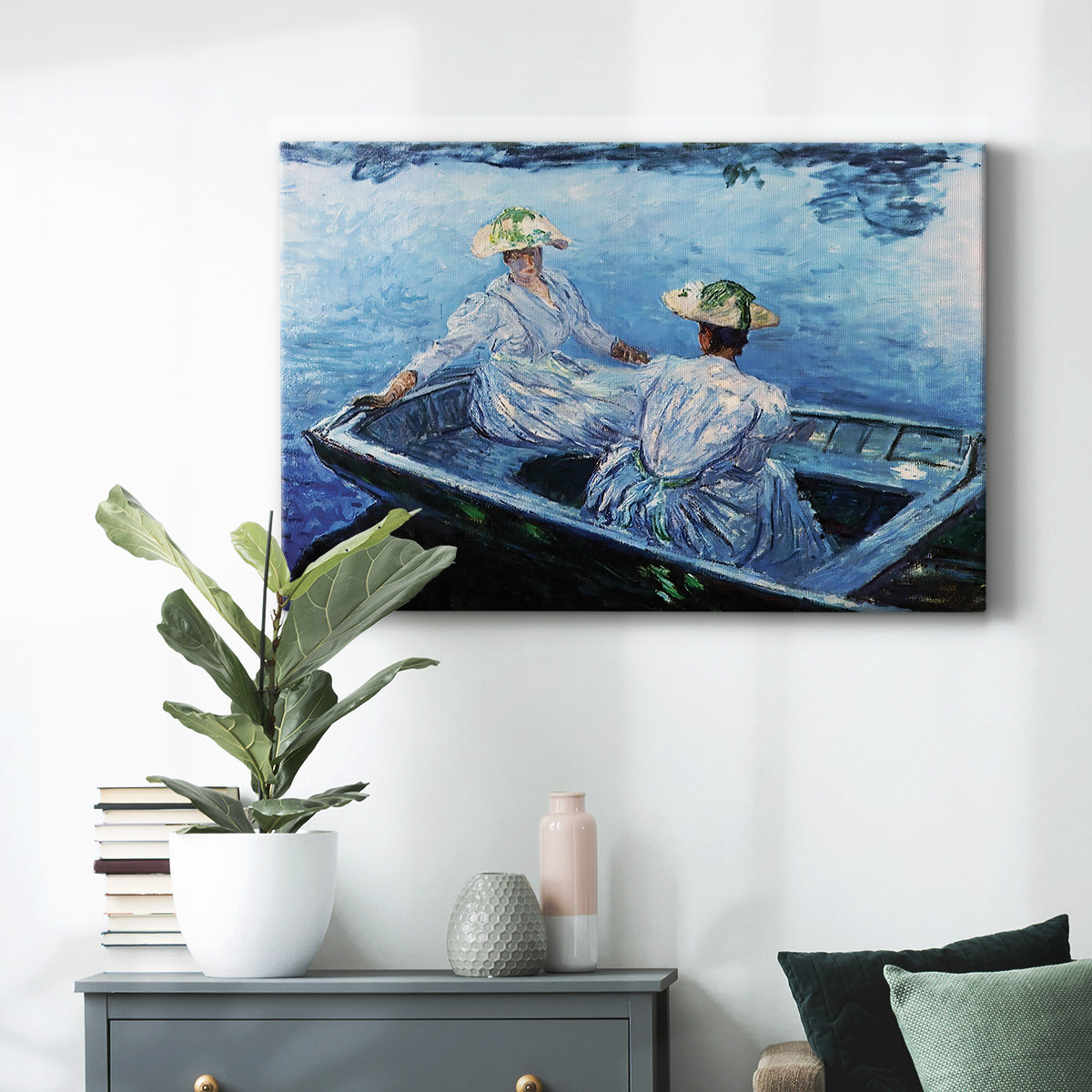 Winston Porter The Blue Row Boat, 1887-Gallery Wrapped Canvas | Wayfair