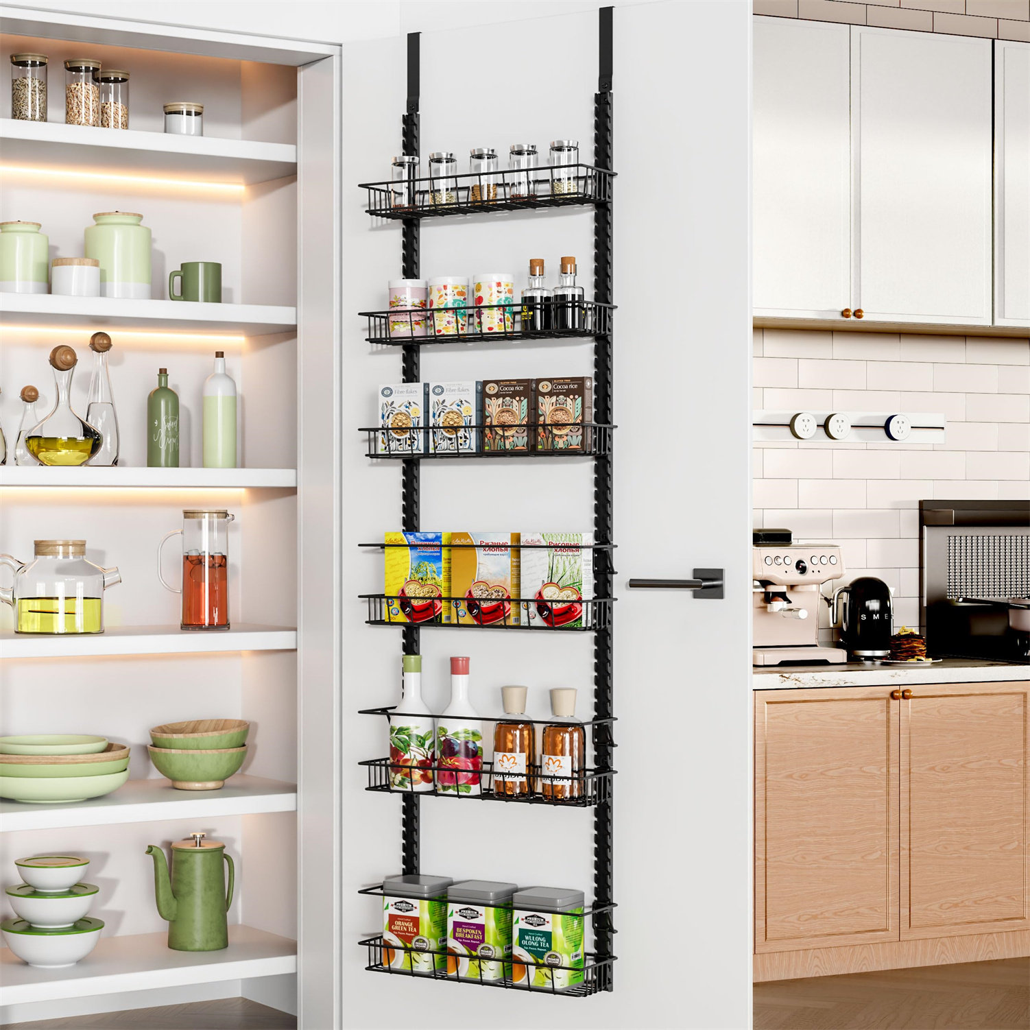 Rebrilliant Nyderah Iron Adjustable Cabinet Door Organizer - Wayfair Canada