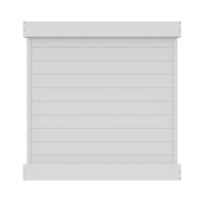 Barrette Outdoor Living Horizontal Fence White Vinyl Privacy Panel Kit ...