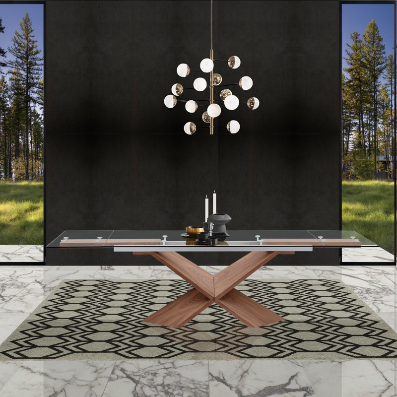 Latitude Run® Extendable Pedestal Dining Table | Wayfair