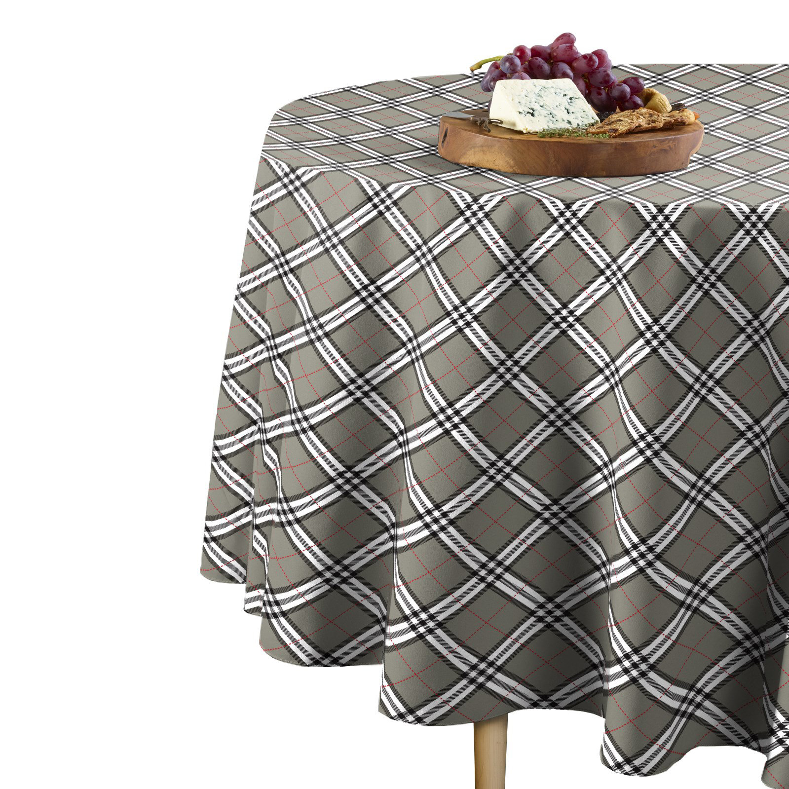 East Urban Home Signoret Plaid Round Tablecloth & Reviews | Wayfair