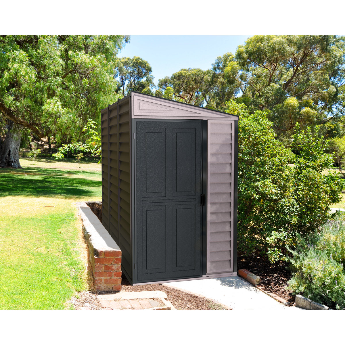 Duramax Building Products 4 ft. W x 8 ft. D Plastic Lean-to Storage ...