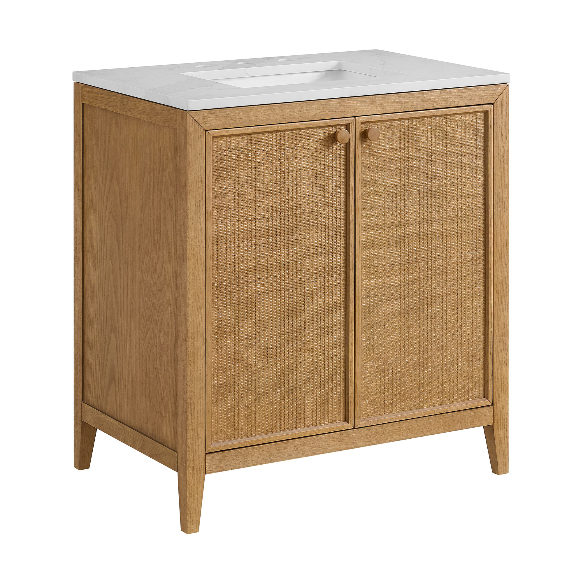 Birch Lane™ Cara Whittney Rattan Vanity | Wayfair