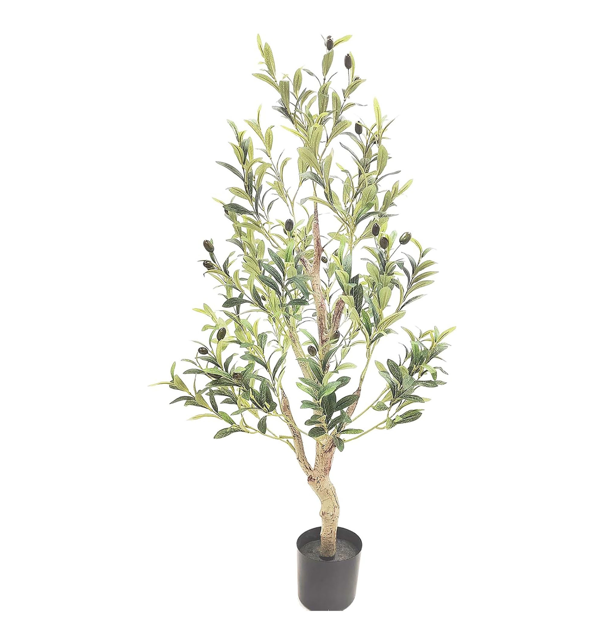 Primrue Artificial Olive Tree Faux Silk Plan, Fake Potted Tree With ...